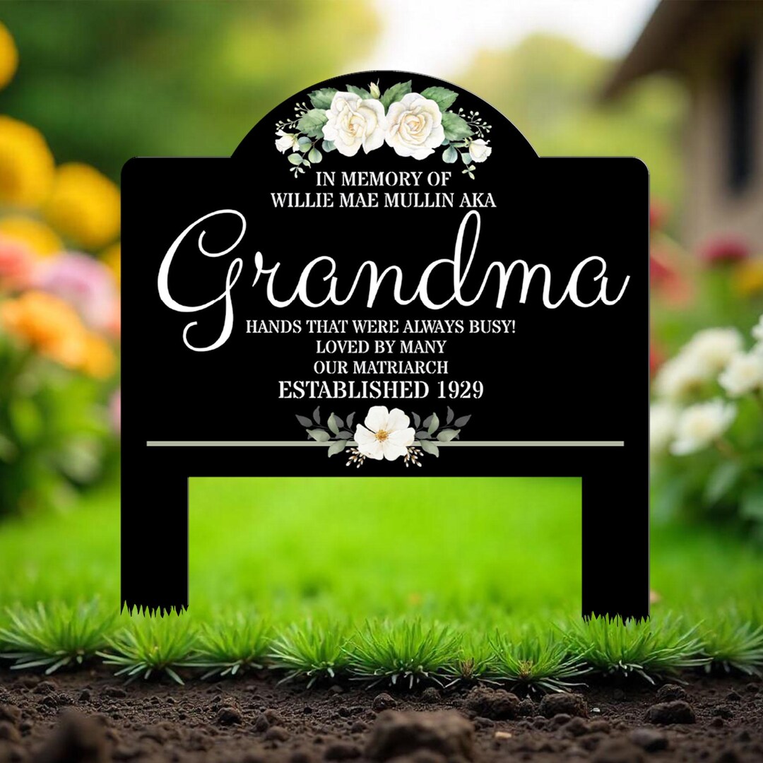 Custom in Loving Memory Grandma Memorial Stake, Forever and Always ...