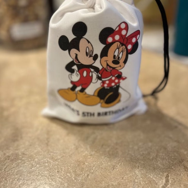 Personalized Mickey Minnie Favor Bags, Disney Birthday Favor Bags, Kids ...