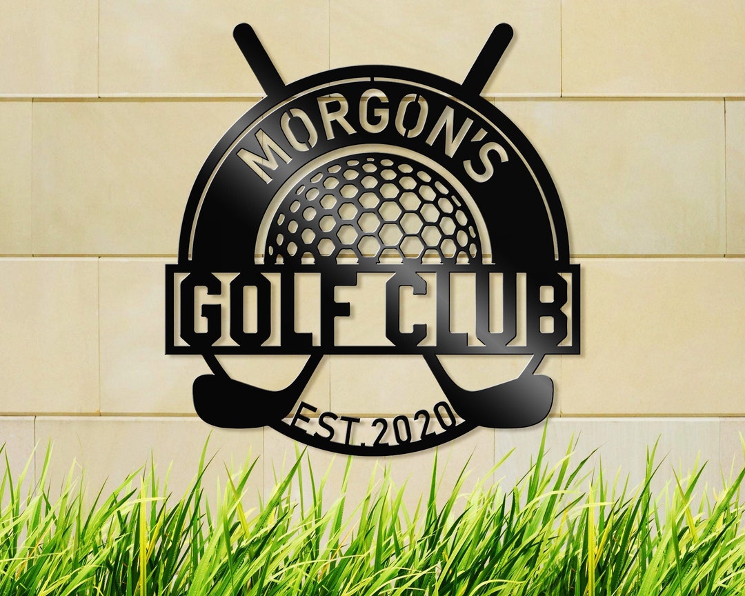 Personalized Welcome Golf Club Sign, 19th Hole Sign, Custom Golf Decor ...