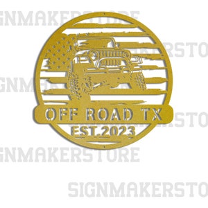 Offroad American Metal Sign, Gift for Father, Dad's Garage Sign ...