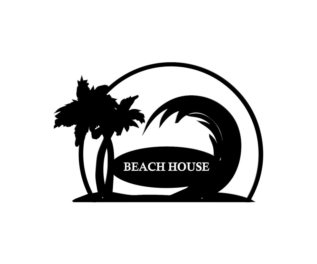 Custom Beach House Sign, Personalized Poolside Oasis Metal Sign, Custom ...