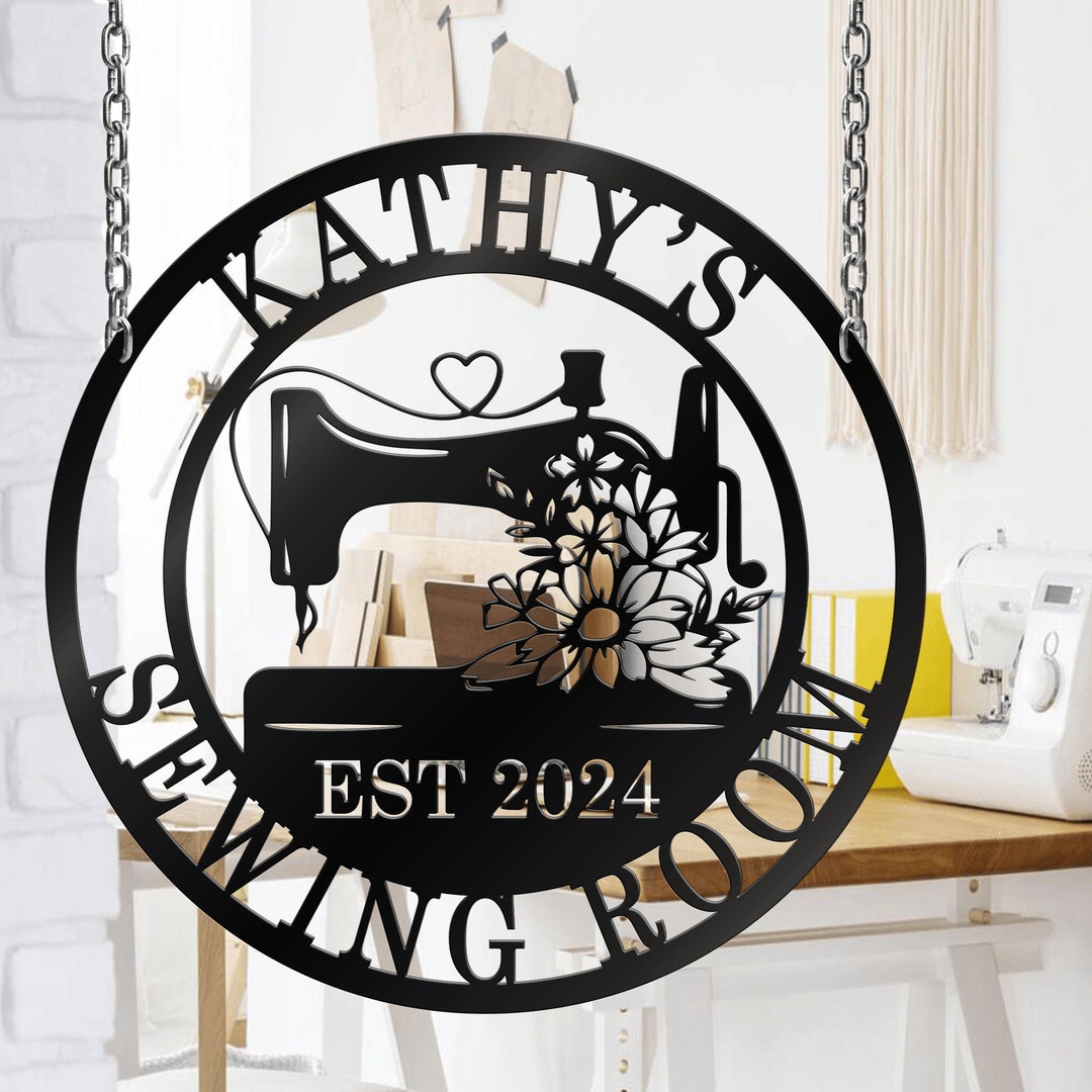 Personalized Sewing Room Sign - Sewing Room Wall Decor - Seamstress ...