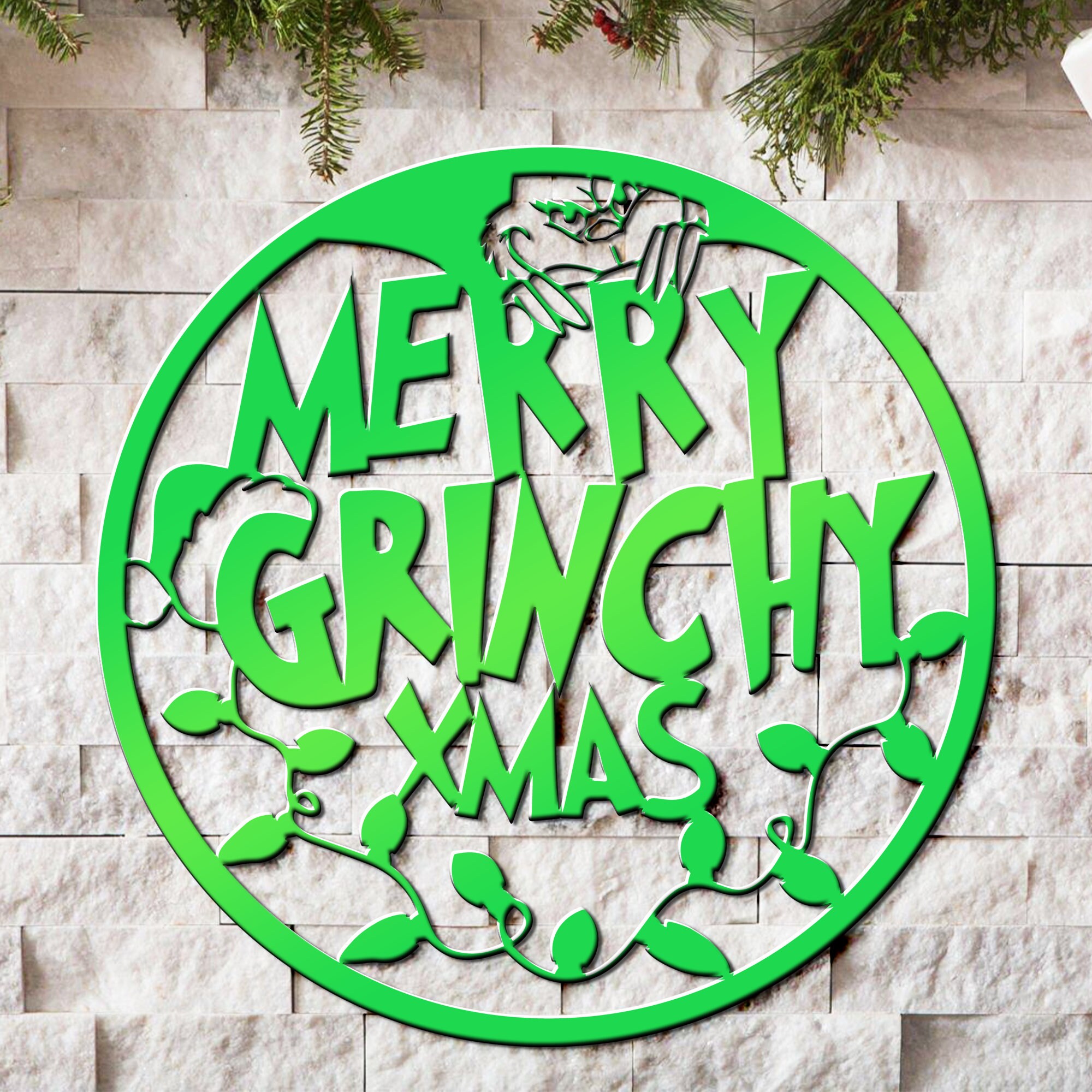 Merry Grinchmas Metal Sign, Dr Seuss Inspired Metal Decor, Whimsical ...