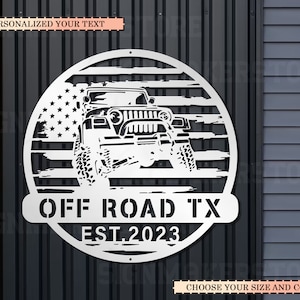 Offroad American Metal Sign, Gift for Father, Dad's Garage Sign ...