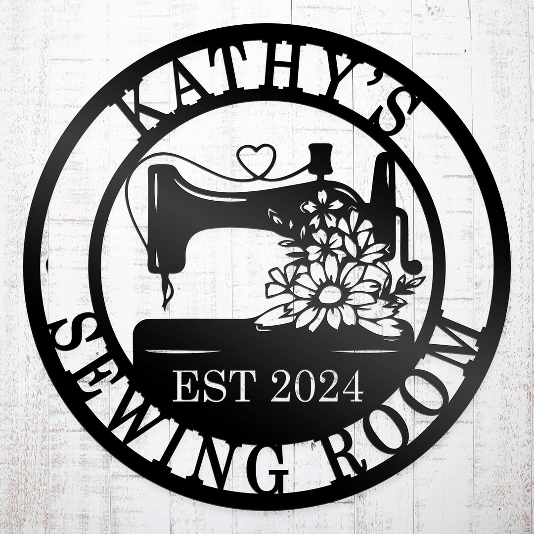 Personalized Sewing Room Sign - Sewing Room Wall Decor - Seamstress ...