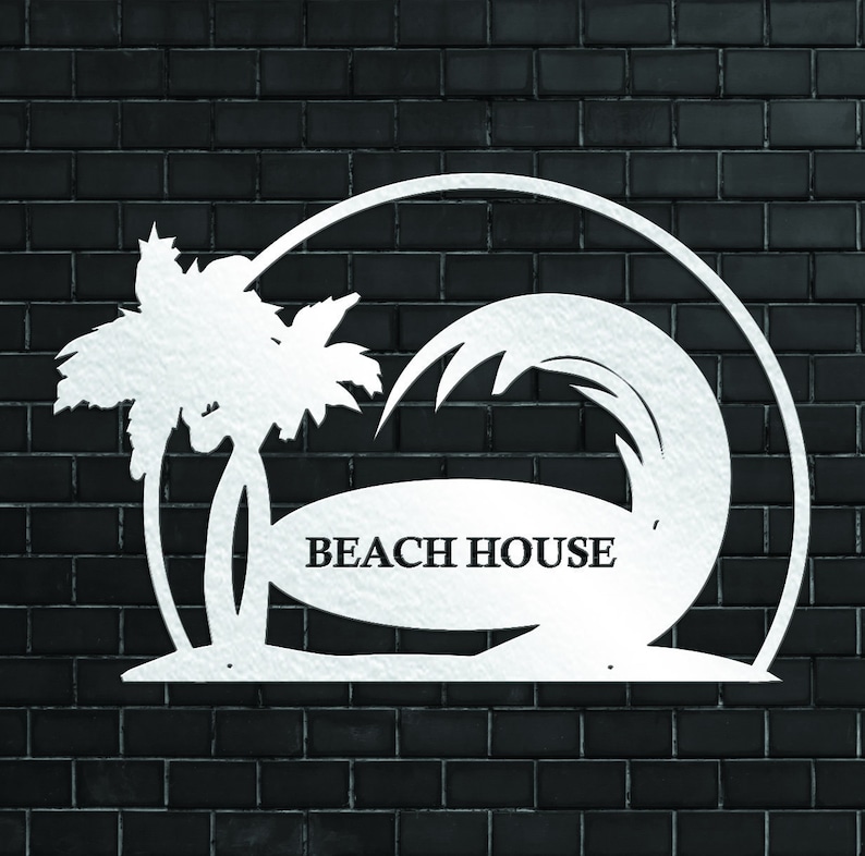 Custom Beach House Sign Personalized Poolside Oasis Metal - Etsy