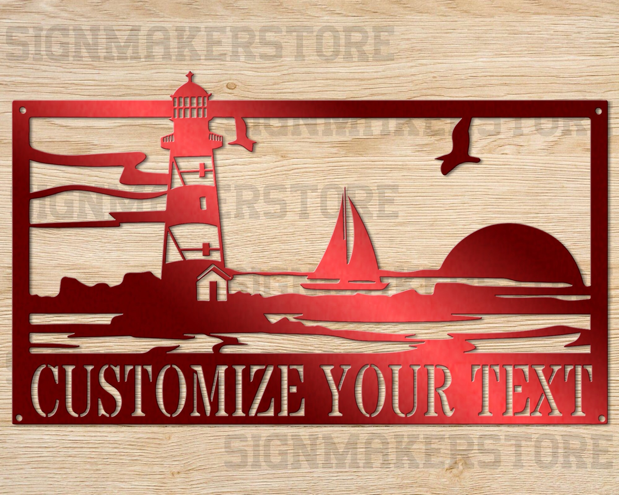 Custom Lighthouse Metal Sign Personalized Lighthouse Sign - Etsy
