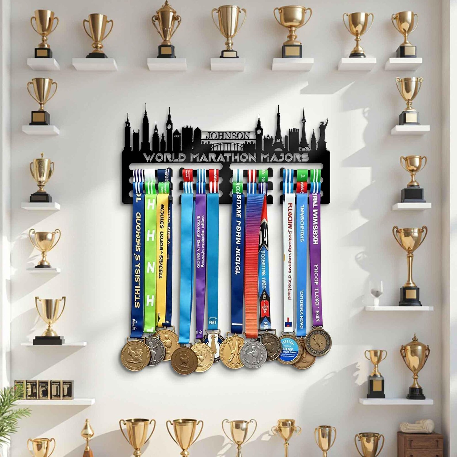 World Marathon Majors, Cityscape Edition, Custom Marathon Medal Holder ...
