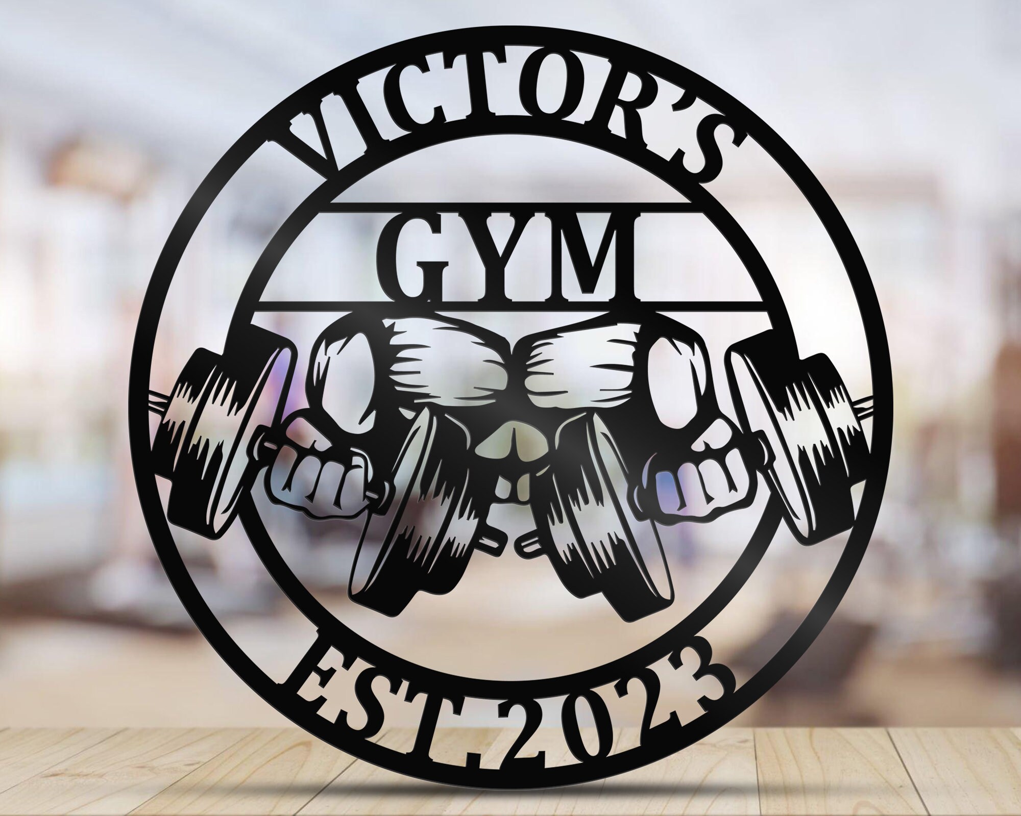 Custom Metal Gym Sign, Custom Gym Sign, Personalized Home Gym Sign ...