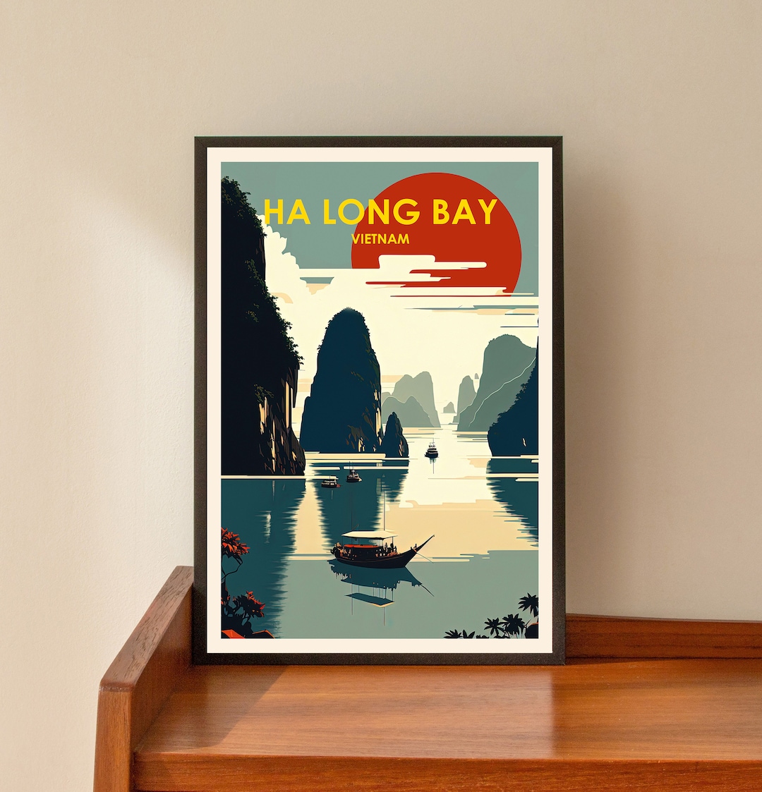 Ha Long Bay Travel Poster Ha Long Bay Art Vietnam Poster - Etsy