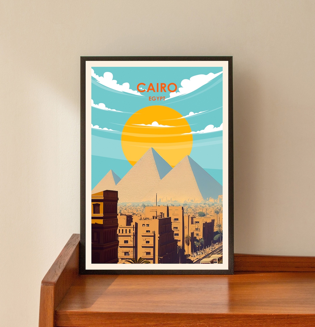 Cairo Travel Poster Cairo Art Egypt Poster Cityscape - Etsy