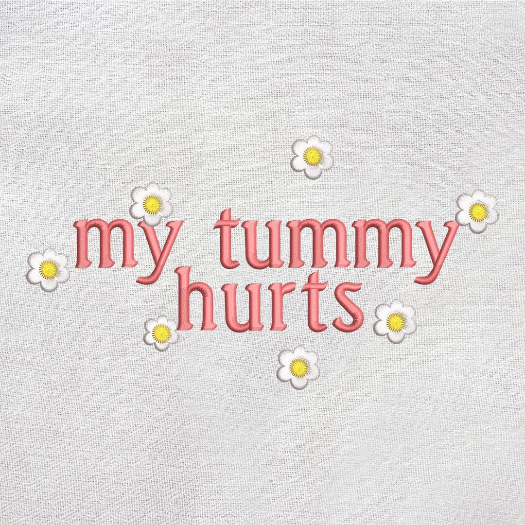 My Tummy Hurts Embroidery Design, Valentines Day Embroidery Designs ...