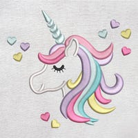 Cute Unicorn Machine Embroidery Applique Design, Unicorn Machine ...