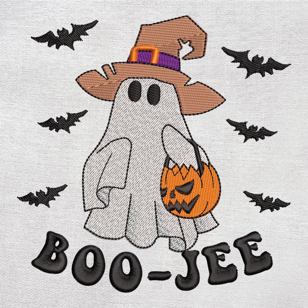 Boo-jee Ghost Embroidery Design. Halloween Ghost Embroidery Design, Boo ...