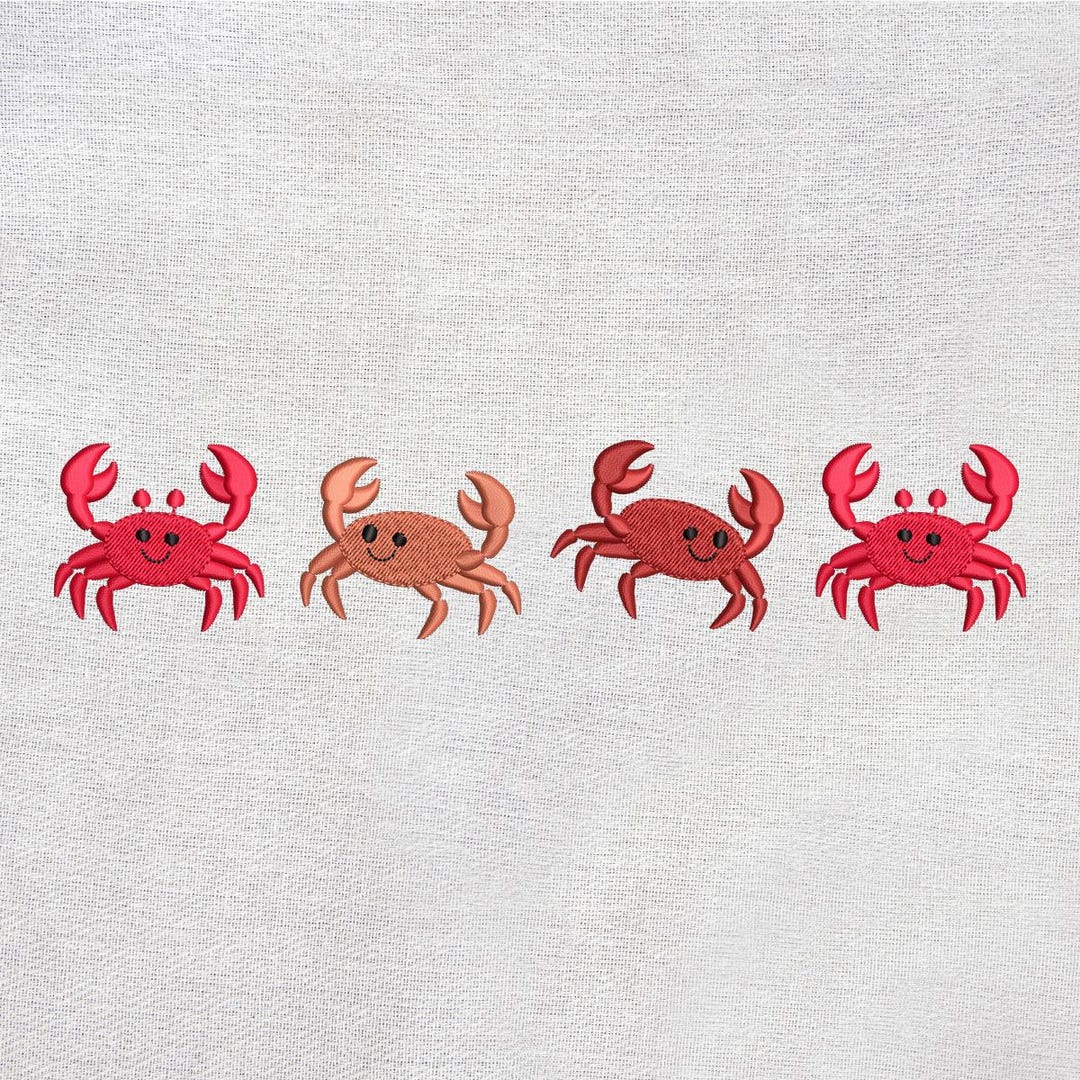 Nautical Crabs Embroidery Design, Summer Embroidery Design, Instant ...
