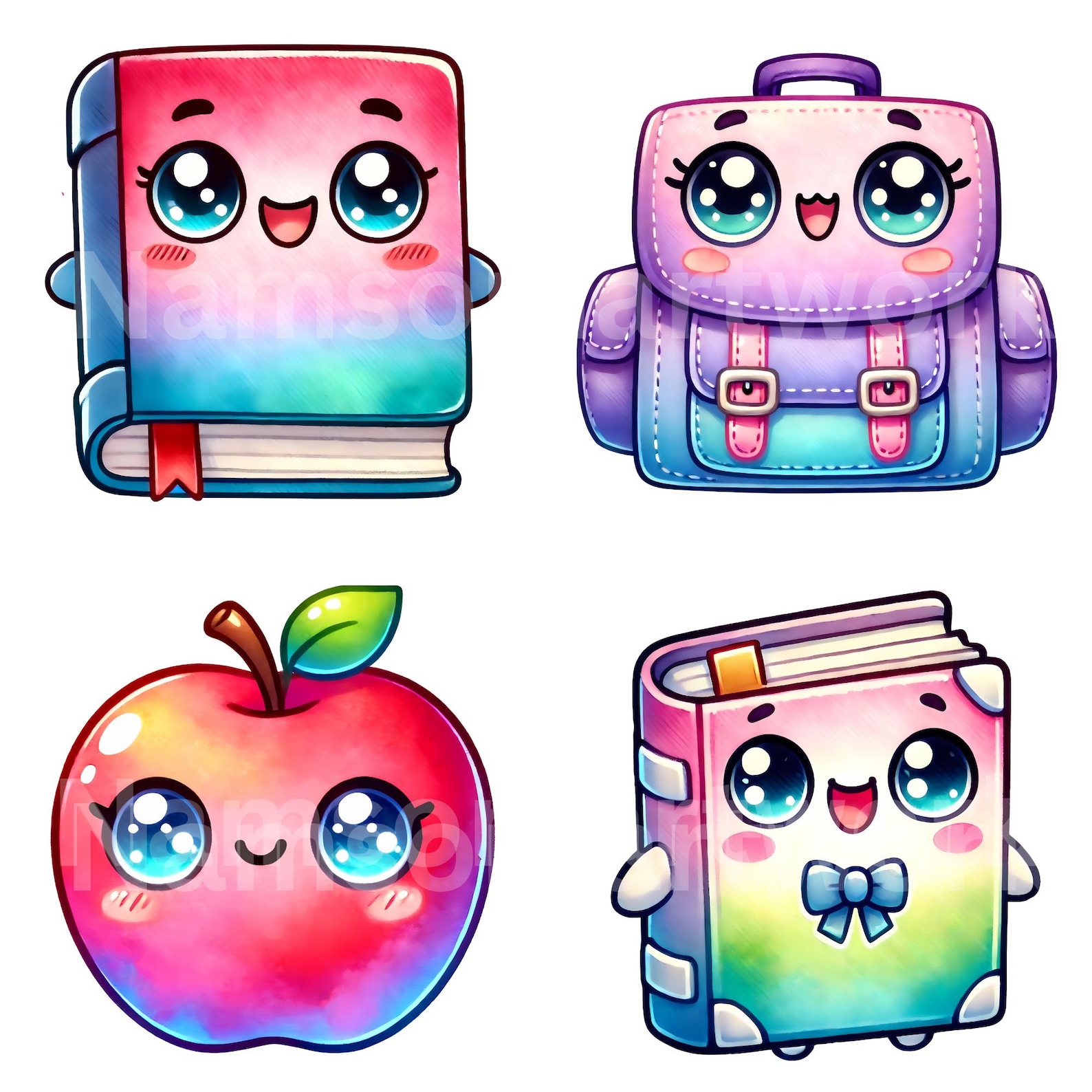 Cute School PNG Clipart, Watercolor School PNG, Back to School ...