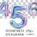 Rainbow Foil Balloon Alphabet Numbers PNG Clipart, Clip Art Numbers PNG ...