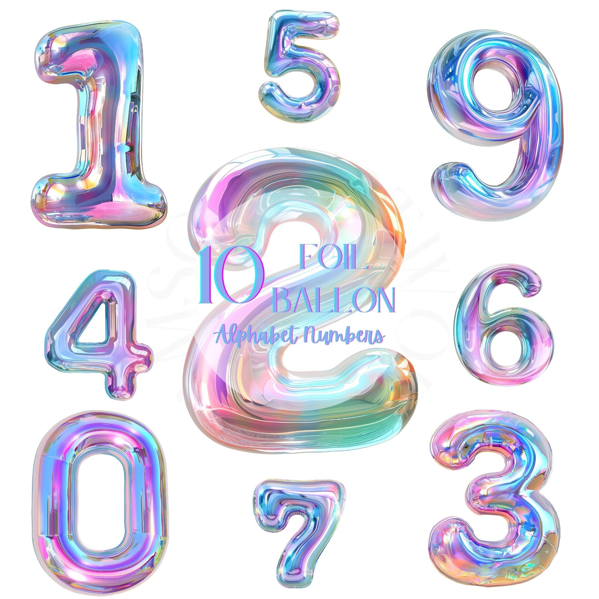 Rainbow Foil Balloon Alphabet Numbers PNG Clipart, Clip Art Numbers PNG ...