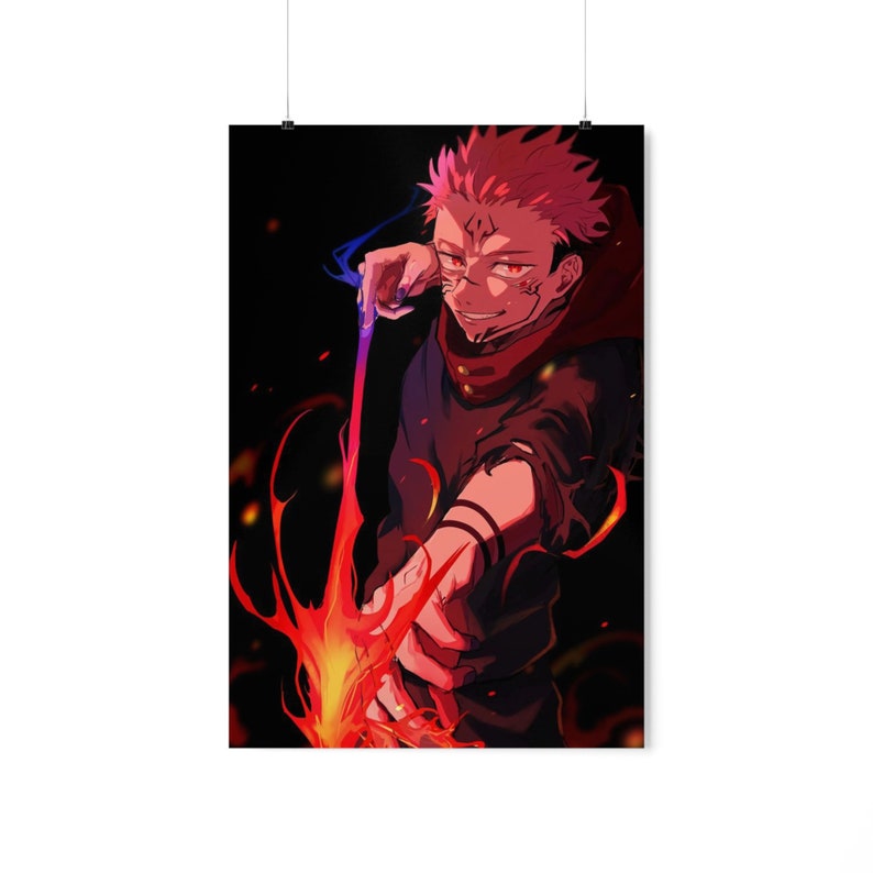 Buy Sukuna Jujutsu Kaisen Decal Poster Japanese Anime Megumi Online in ...