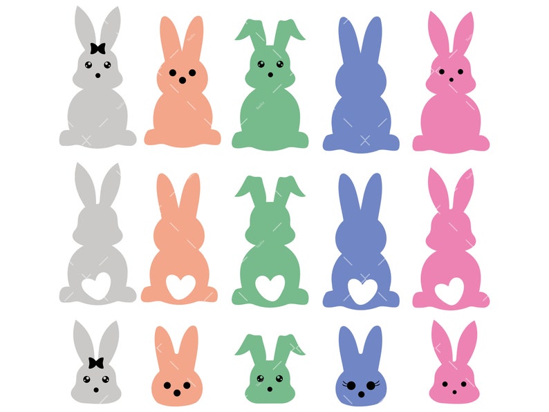 Easter Peeps Svg Bundle PNG Cricut Easter Svg Cute Peeps - Etsy