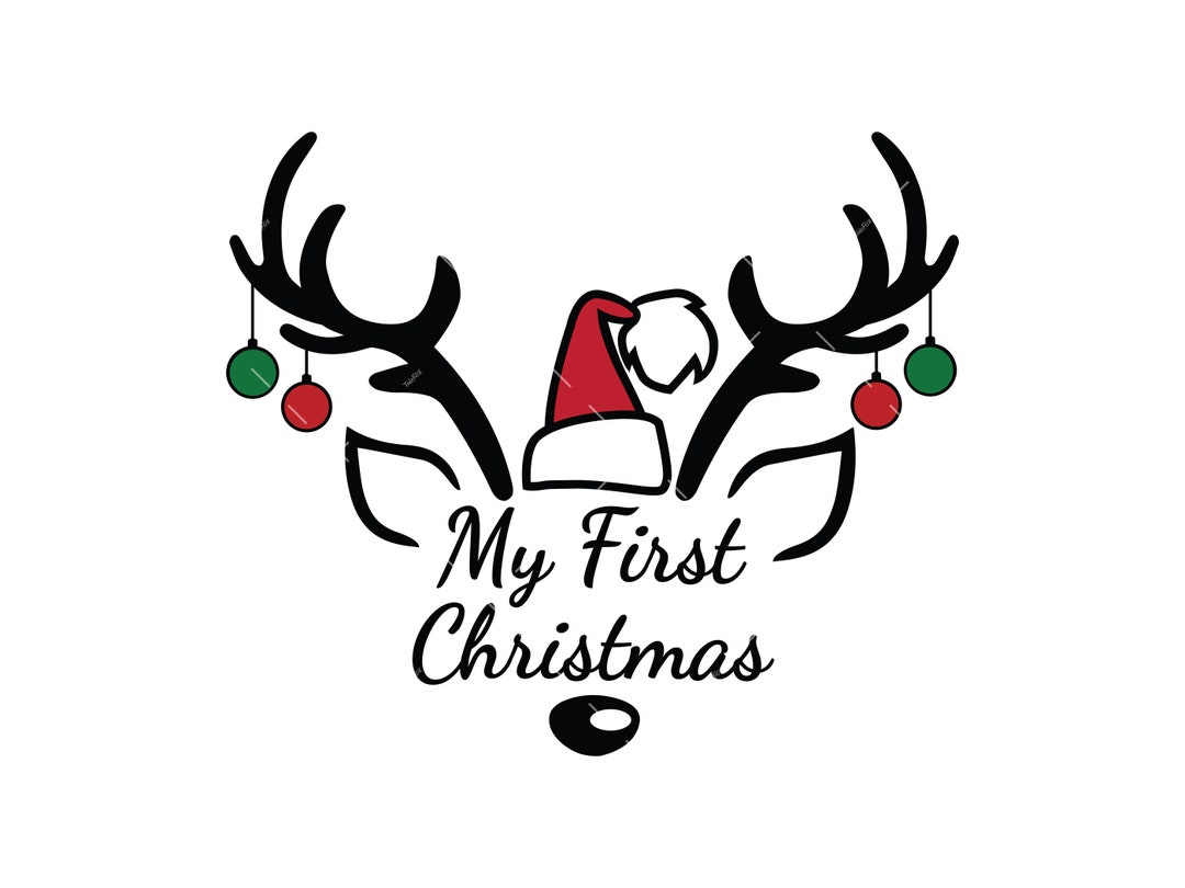 My First Christmas SVG, PNG, Cricut, Baby First Christmas, Santa SVG ...