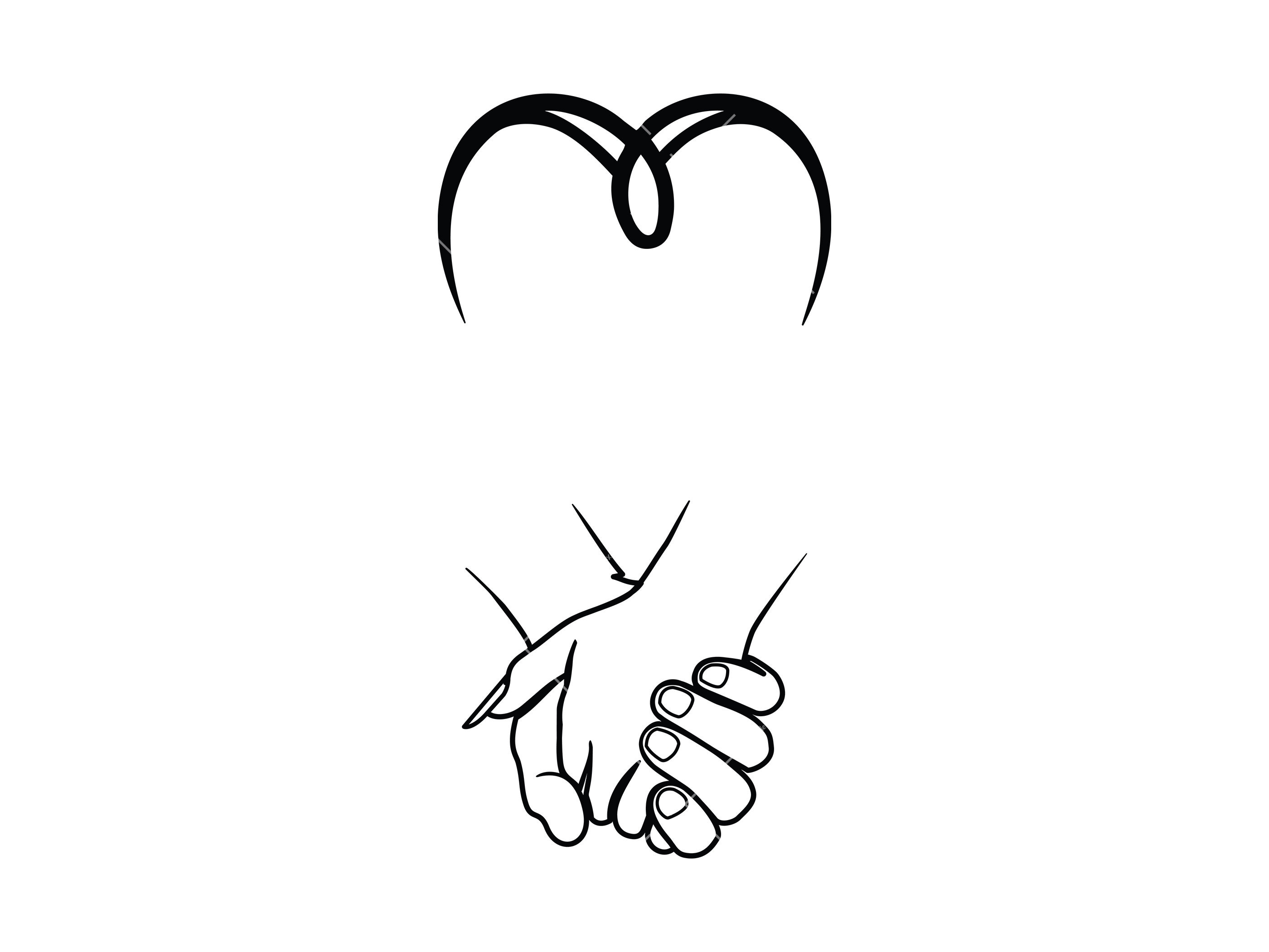 Holding Hands SVG, PNG, Cricut, I Love You Design, Customize With Your ...