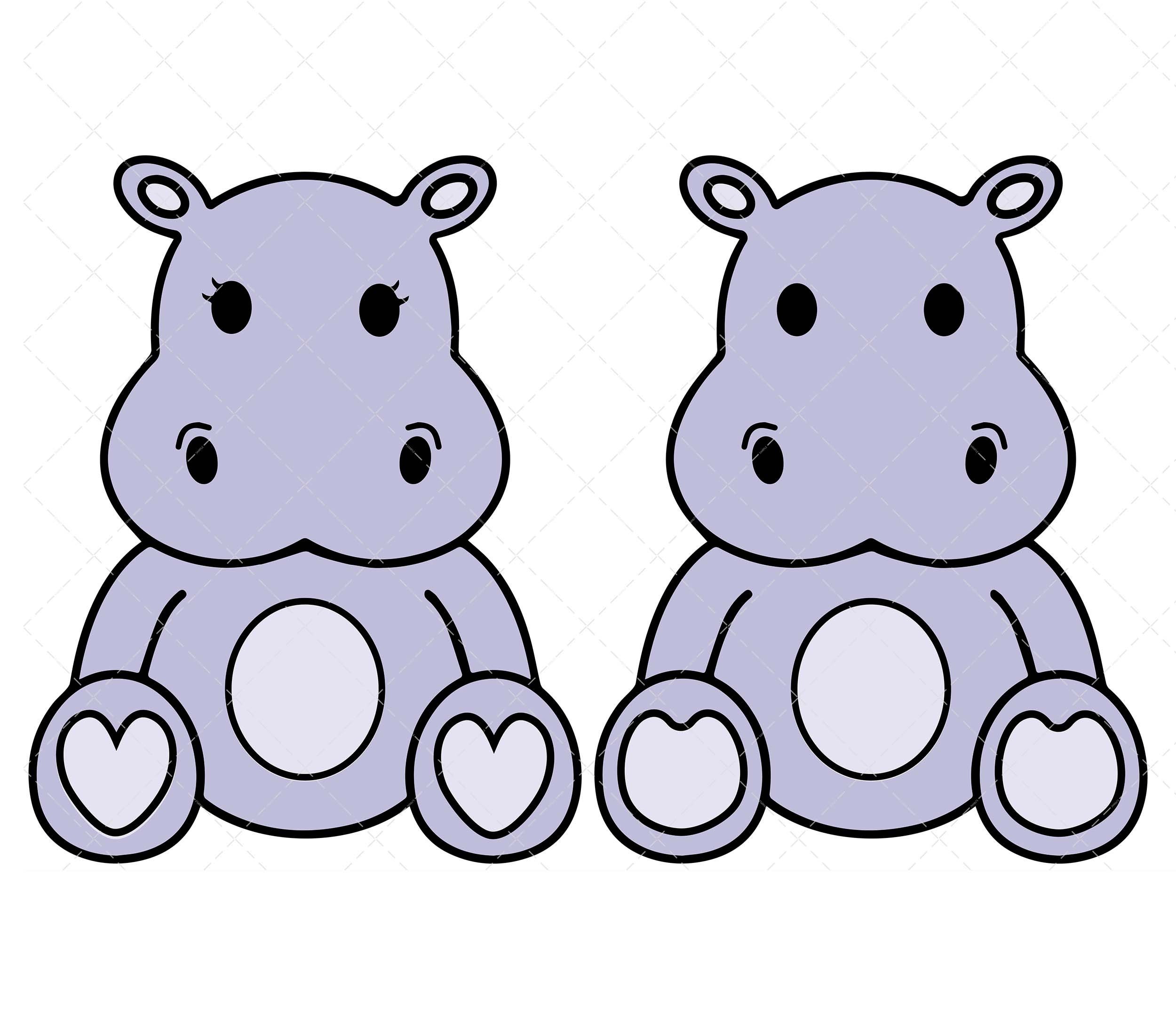 Hippo Svg, PNG, Cricut, Layered Hippo Svg, Cute Hippo Svg, Animal Png ...