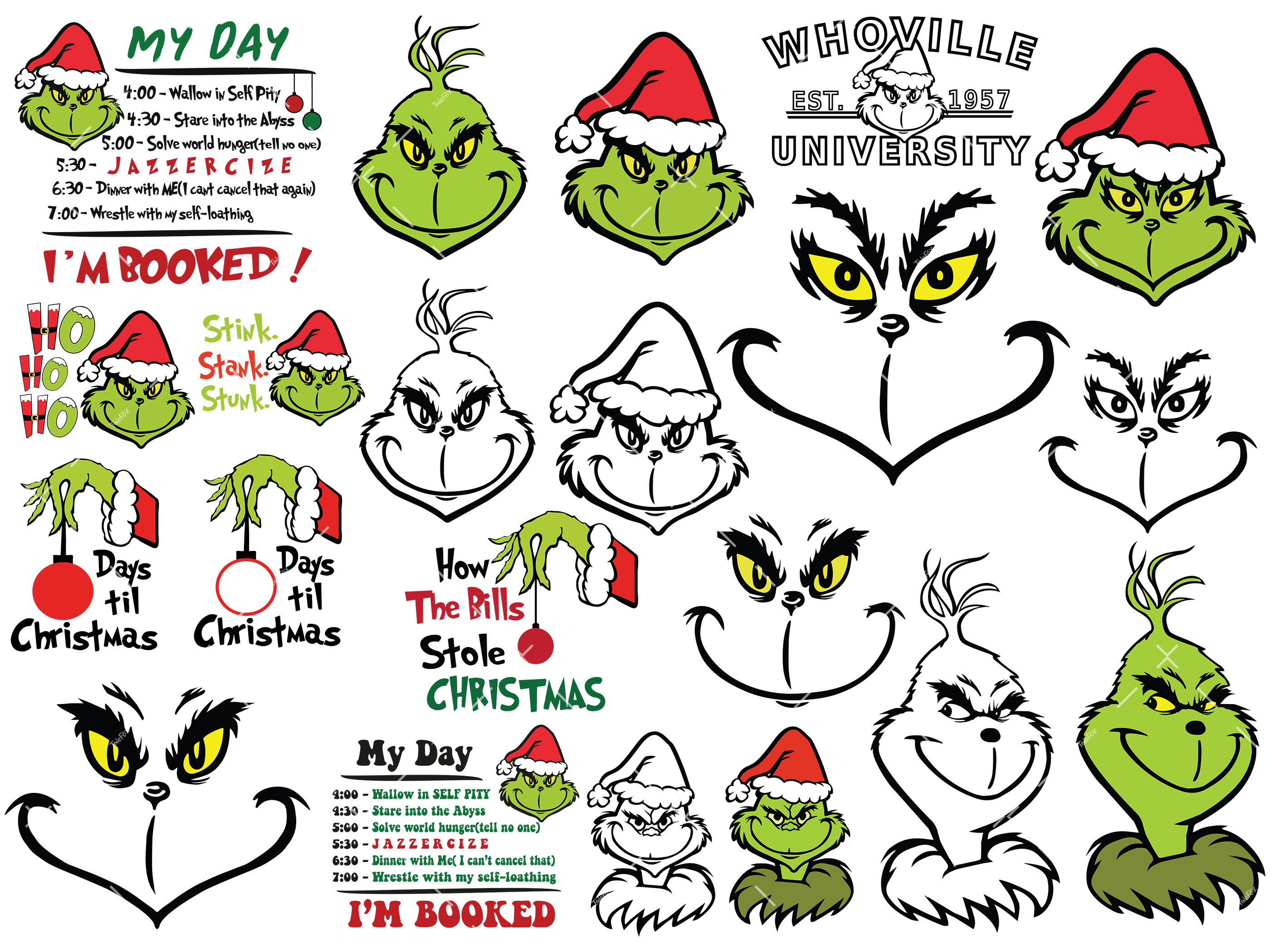 Grinch Gesicht SVG Bundle PNG Cricut Weihnachten SVG My - Etsy.de