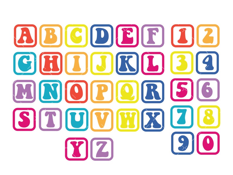 Alphabet Blocks SVG PNG Cricut Building Blocks Svg Numbers - Etsy