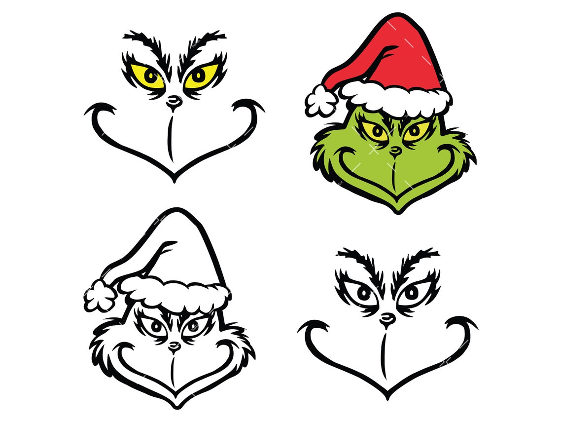Grinch Face SVG PNG Cricut Grinchy Face Svg Christmas Svg - Etsy UK