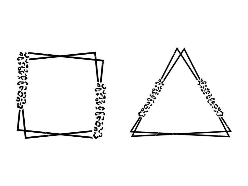 Leopard Print Frame SVG PNG Cricut Border Outline Svg - Etsy