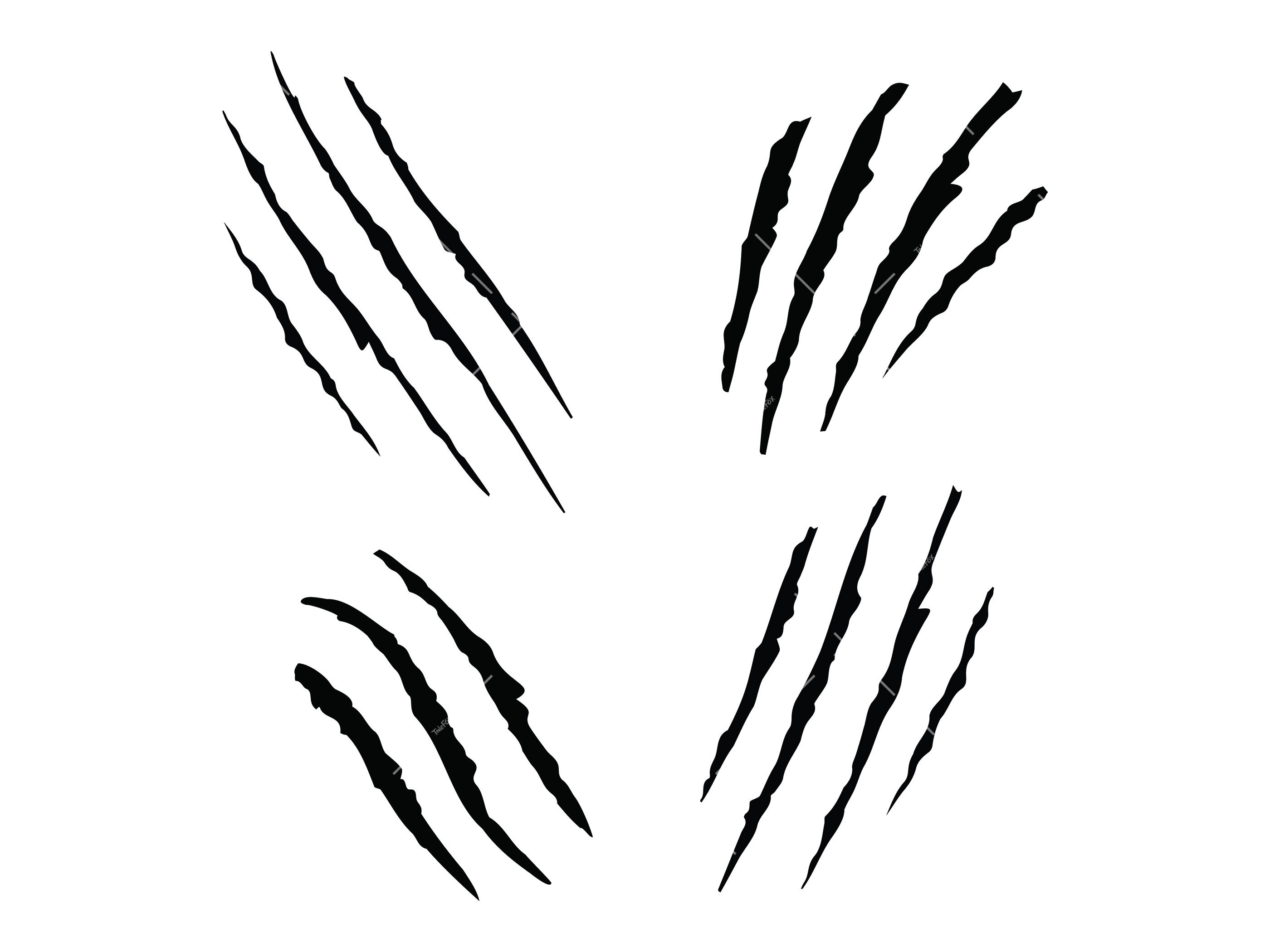 Claw Marks SVG, PNG, Cricut, Scratch Mark Svg, Scratches Svg, Scar SVG ...