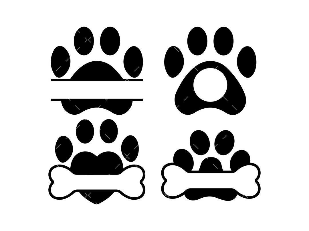 Dog Paw Split SVG, PNG, Cricut, Dog Svg, Dog Lover Svg, Dog Paw SVG - Etsy