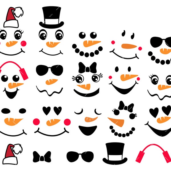 Snowman Face Png - Etsy