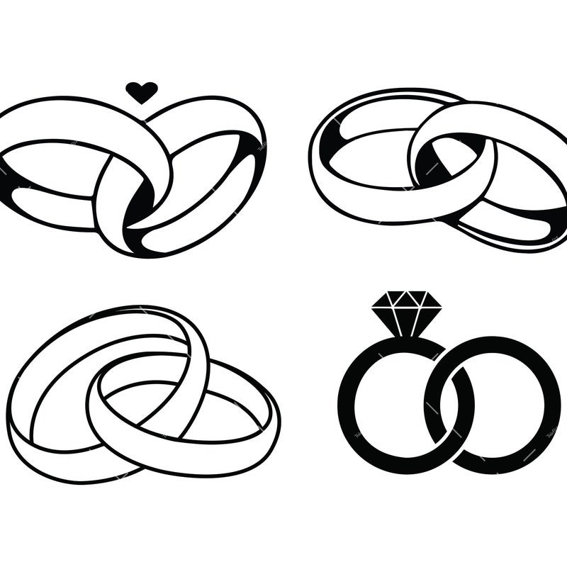 Wedding Ring Svg - Etsy