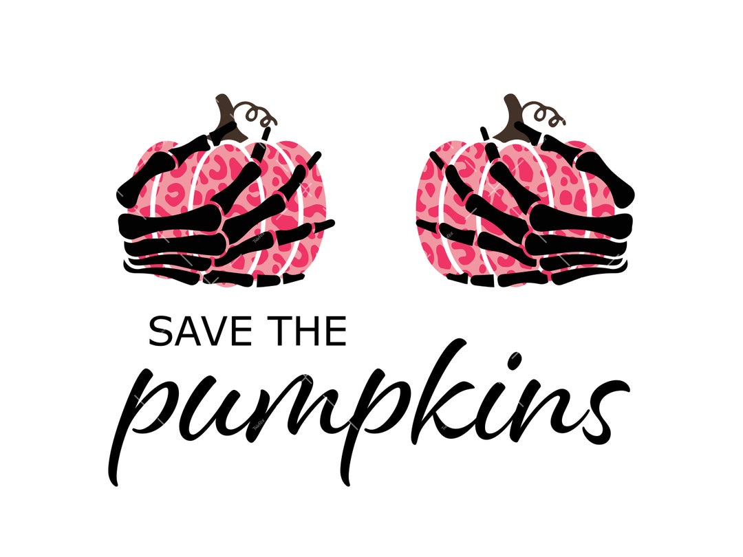 Save the Pumpkins SVG, PNG, Breast Cancer Svg, Cricut, Cancer Awareness ...