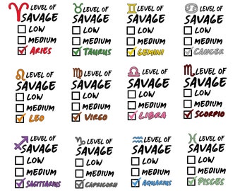 Savage Scorpio SVG, PNG, Cricut, Level of Savage, Astrology SVG, Zodiac ...
