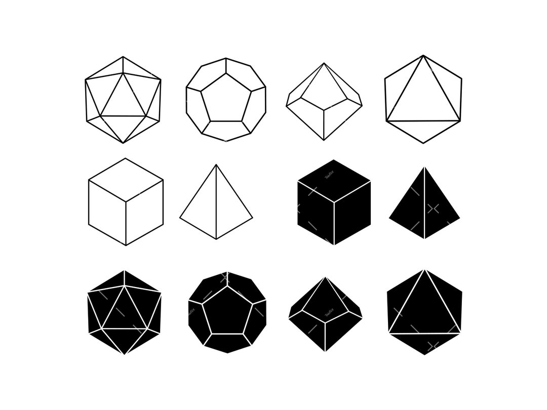 Polyhedral Dice Set SVG, Png, Dice Cut File, Polyhedral Dice, RPG ...