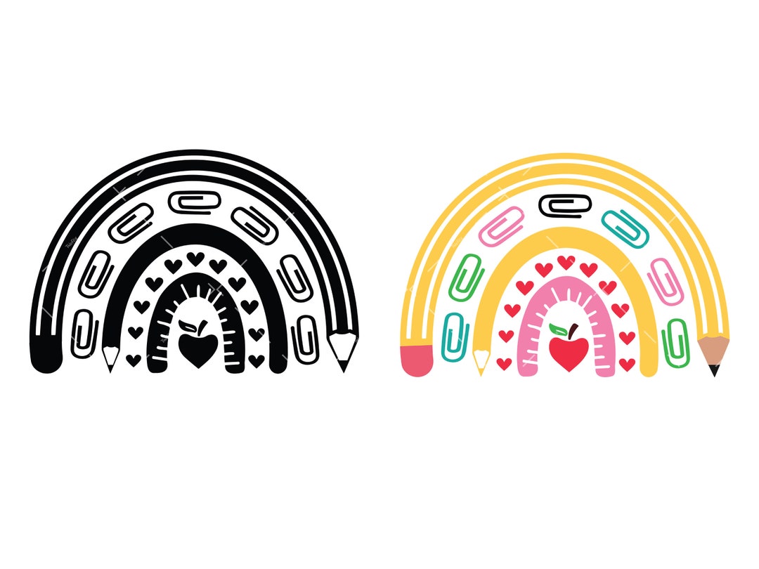 School Rainbow Svg, PNG, Cricut, School Clip Art, Teacher Shirt Gift ...