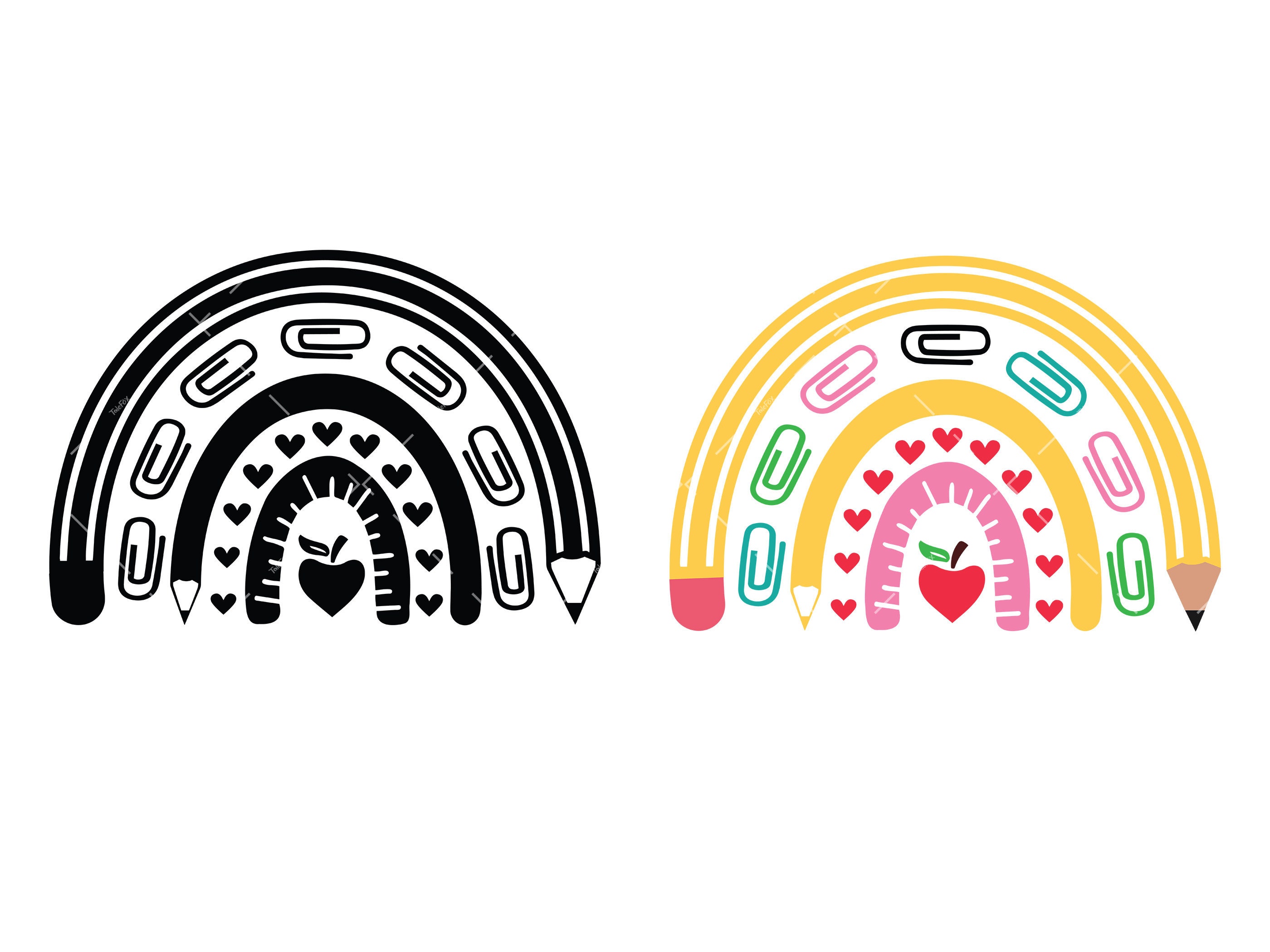School Rainbow Svg, PNG, Cricut, School Clip Art, Teacher Shirt Gift ...