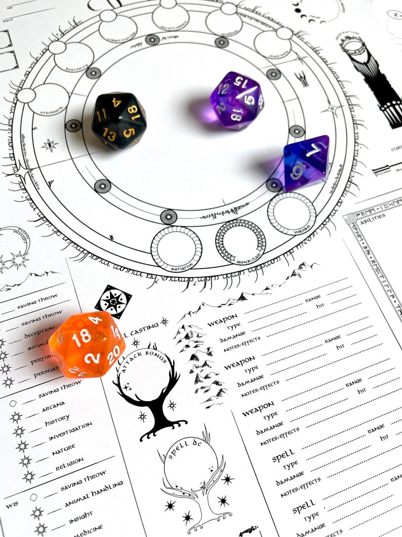 Lord of the Rings Character Sheet - D&D 5e - Etsy