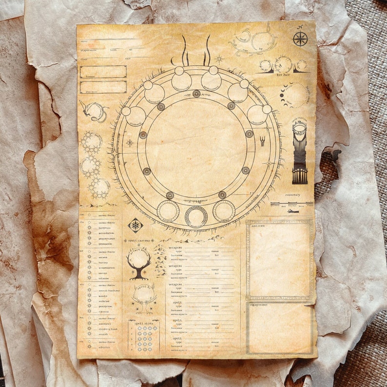 Lord of the Rings Character Sheet - D&D 5e - Etsy