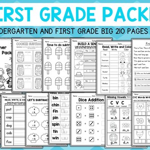 First Grade Summer Review Worksheets Teacher Resources Worksheet Math ...