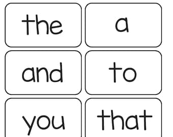 First 100 Fry Sight Words - Sight Word Flashcards - Etsy