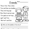 Phonics Worksheets My First CVC Sentences for Kindergarten and First ...