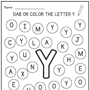 26 Printable Alphabet Uppercase Dab It Worksheets. Preschool-kdg ...