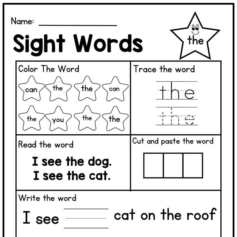 Coloring First Grader Words - Etsy