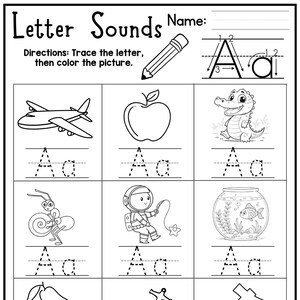 26 Printable Alphabet Letter Sounds Worksheets. Kindergarten ...