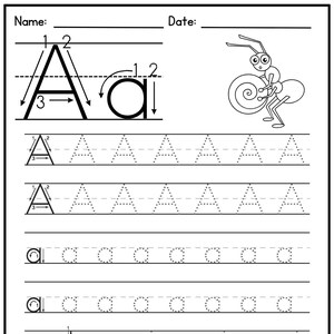 26 Printable Trace the Alphabet I Know My Letters Worksheets. Preschool ...