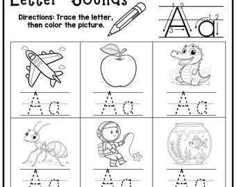 26 Printable Alphabet Letter Sounds Worksheets. Kindergarten ...